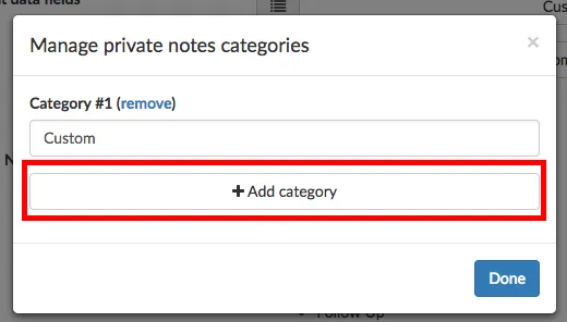 How to manage client data categories | Nutriadmin Docs